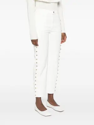 Chloé Scallop-detail Cropped Jeans - Neutrals