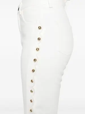 Chloé Scallop-detail Cropped Jeans - Neutrals