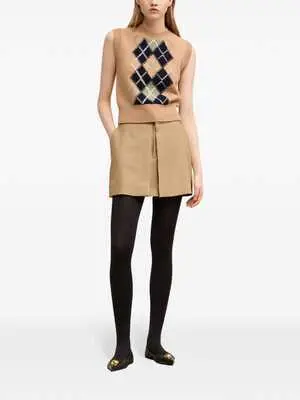 AMI Paris Panelled Mini Skirt - Neutrals