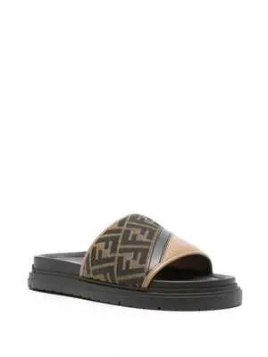 Fendi Diagonal Padded Slides