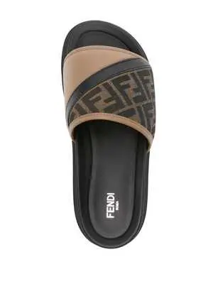 Fendi Diagonal Padded Slides
