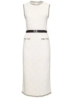 Tory Burch Cotton Pointelle Knitted Tank Dress - White