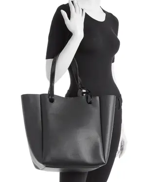 JW Anderson Corner Chain Leather Tote - Black