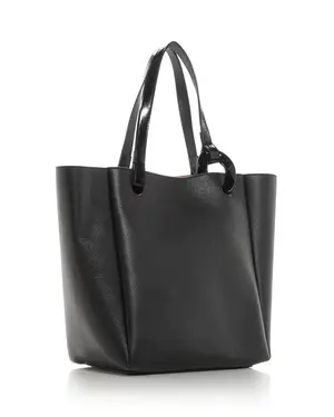 JW Anderson Corner Chain Leather Tote - Black