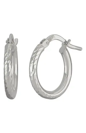 Bony Levy 14k Gold Hoop Earrings - 14k White Gold
