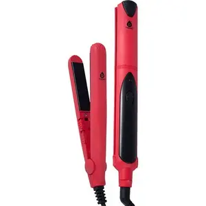 PURSONIC Flat Iron Hair Straightener With A Free Travel Straightener - Red
