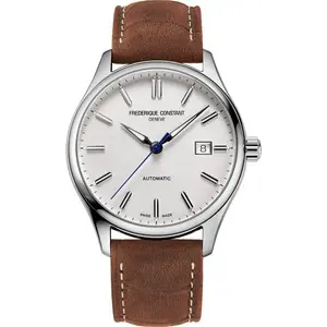 FREDERIQUE CONSTANT FREDERIQUE CONSTANT Classics Index Automatic Leather Strap Watch Silver-tone
