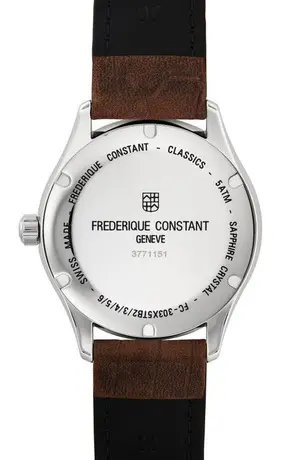 FREDERIQUE CONSTANT Classics Index Automatic Leather Strap Watch - Silver-tone
