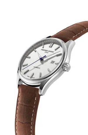 FREDERIQUE CONSTANT Classics Index Automatic Leather Strap Watch - Silver-tone