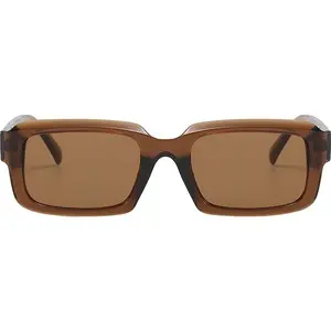 FIFTH & NINTH Danni Oversized Rectangular Sunglasses - Brown