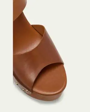 Chloé Jeannette Leather Clog Platform Sandals