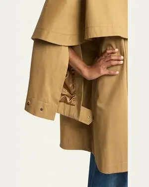 Chloé Gabardine Cape Coat