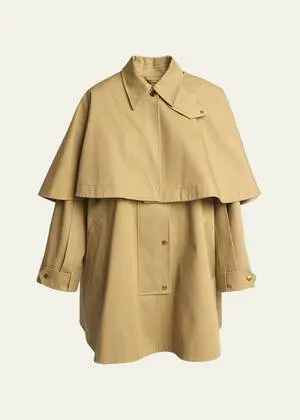 Chloé Gabardine Cape Coat