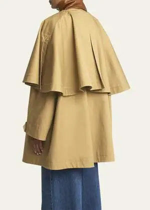 Chloé Gabardine Cape Coat