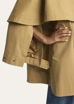 Chloé Gabardine Cape Coat