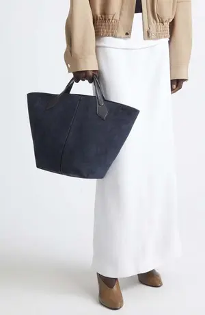 Proenza Schouler Chelsea Suede Tote - Dark Navy