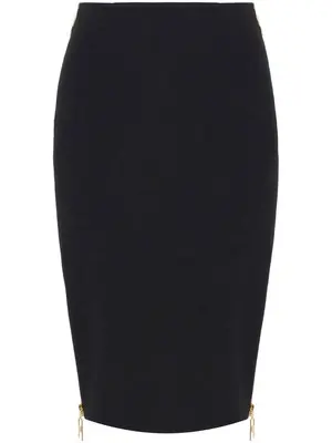 Elisabetta Franchi Zip-detail Crepe Skirt