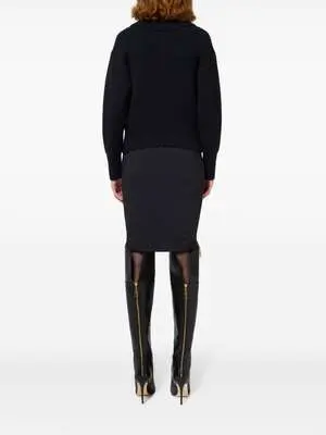 Elisabetta Franchi Zip-detail Crepe Skirt