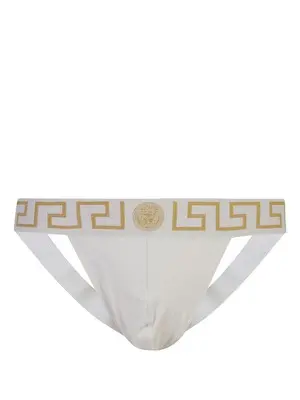 Versace Greca Border Jockstrap - White