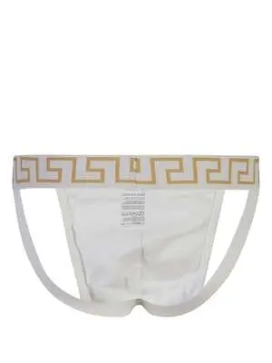 Versace Greca Border Jockstrap - White