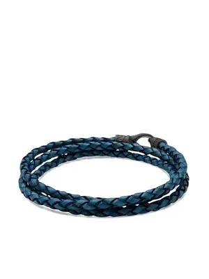 NIALAYA JEWELRY Leather Wrap Bracelet - Blue