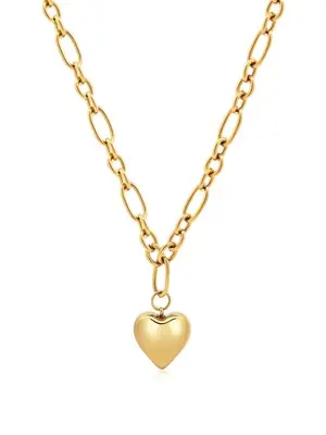 NIALAYA JEWELRY Heart-pendant Chain Necklace - Gold