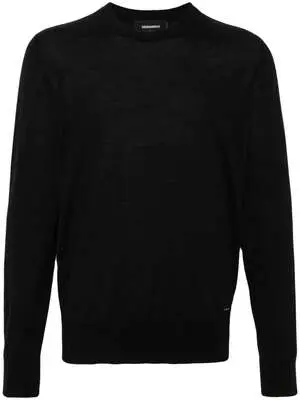 Dsquared2 Logo-plaque Fine-knit Jumper