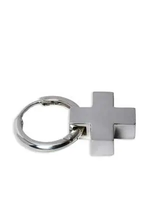 PARTS OF FOUR Sterling Cross Charm Hoop Earring