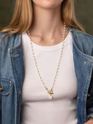 NIALAYA JEWELRY Pearl-pendant Necklace - Gold