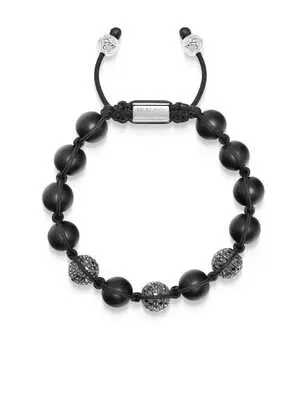 NIALAYA JEWELRY Diamond Beaded Bracelet - Black