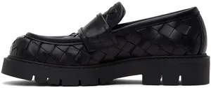 Bottega Veneta Black Haddock Loafers