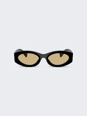 Miu Miu Oval Sunglasses - Black