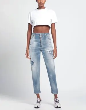 Dsquared2 Tapered Jeans With Distressed Details - Blue