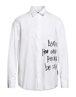 Dsquared2 Man Shirt Sky Blue Size 38 Cotton White
