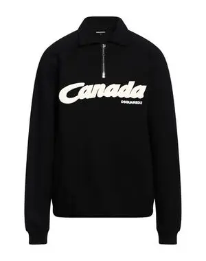 Dsquared2 Polo Collar Sweatshirt - Black