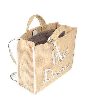 Red Valentino Raffia And Leather Shopper Tote