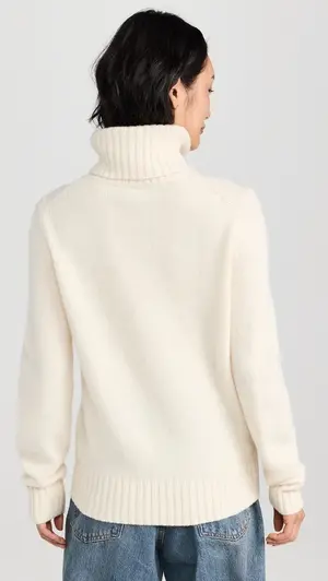 Polo Ralph Lauren Long Sleeve Wool Turtleneck Pullover - Authentic Cream