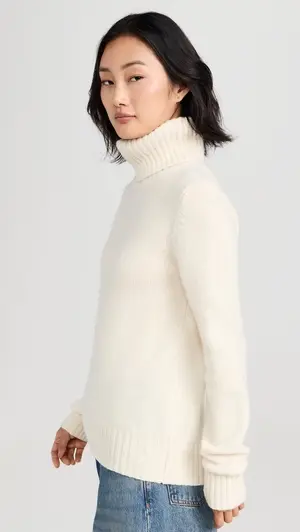 Polo Ralph Lauren Long Sleeve Wool Turtleneck Pullover - Authentic Cream