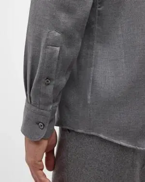 Zegna Apos;s Cashco Melange Sport Shirt
