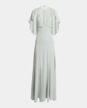 Chloé Silk Georgette Maxi Dress