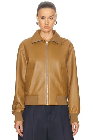 Bottega Veneta Leather Bomber Jacket