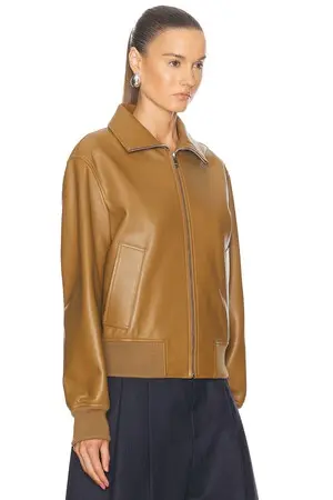 Bottega Veneta Leather Bomber Jacket