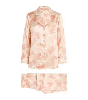 Olivia Von Halle Silk Lila Icarus Cloud Pyjama Set