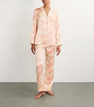 Olivia Von Halle Silk Lila Icarus Cloud Pyjama Set