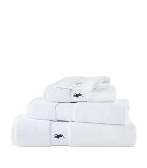 Ralph Lauren Polo Player Bath Towel - White