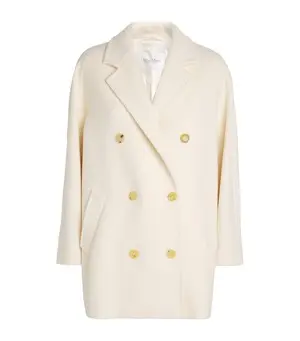 Max Mara Wool-cashmere Rebus Coat - White