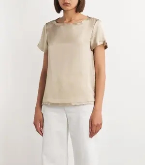 Max & Co. Silk T-shirt - Brown