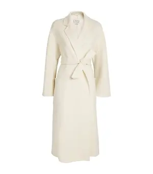 Max Mara Cashmere Belted Coat - White