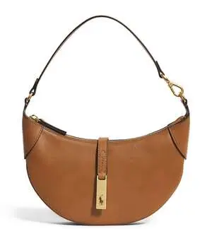 Polo Ralph Lauren Leather Polo Id Shoulder Bag - Beige