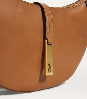 Polo Ralph Lauren Leather Polo Id Shoulder Bag - Beige